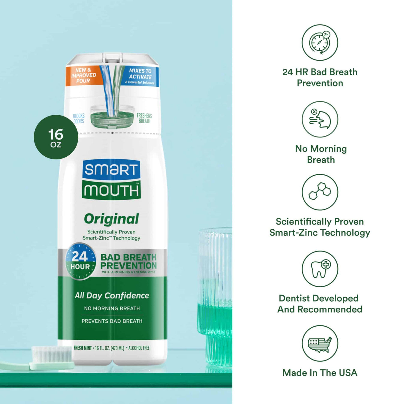 SmartMouth™ Original Activated Mouthwash (16oz)
